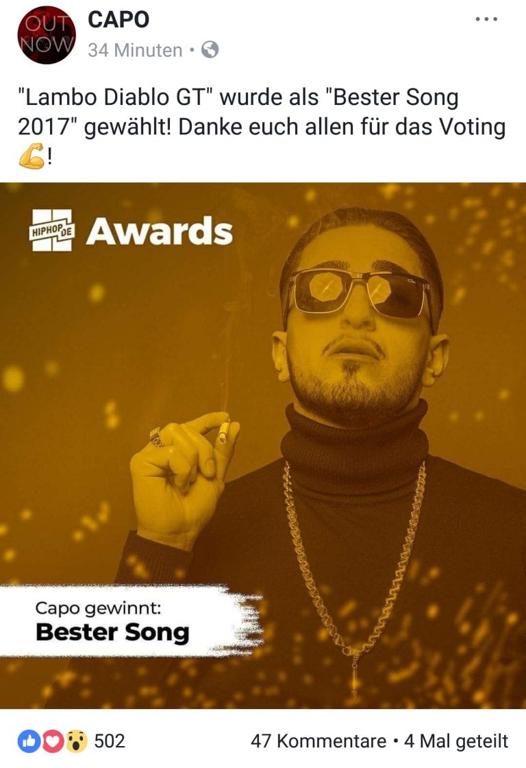 Lambo Diablo GT von Capo und Nimo zum besten Song 2017 gewählt ...