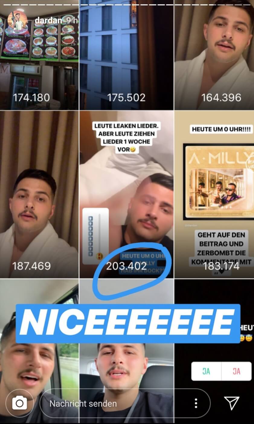 Fero47, Dardan und Data Luv (15) zeigen ihre Story-Zahlen - Raptastisch