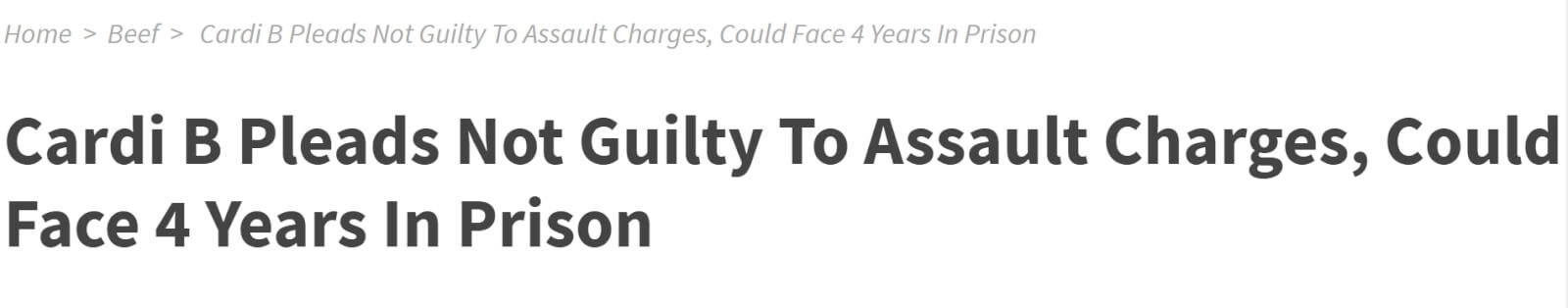 Gefährliche Körperverletzung - Cardi B drohen bis zu 4 Jahre Haft ...