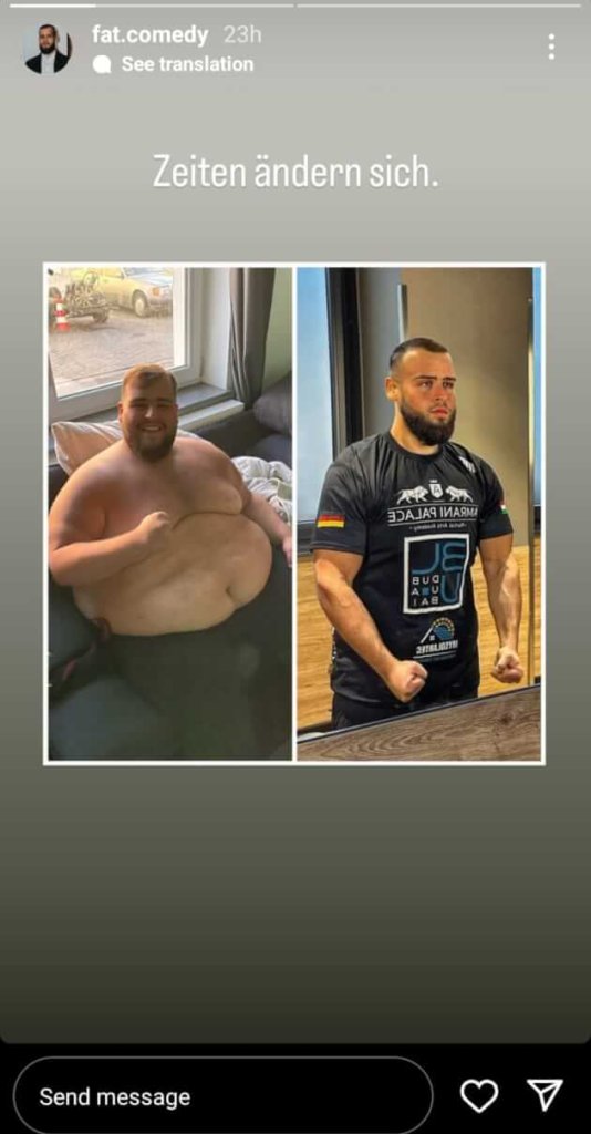 Vom Übergewicht zum Muskelpaket - Fat Comedy zeigt Vorher-Nachher ...