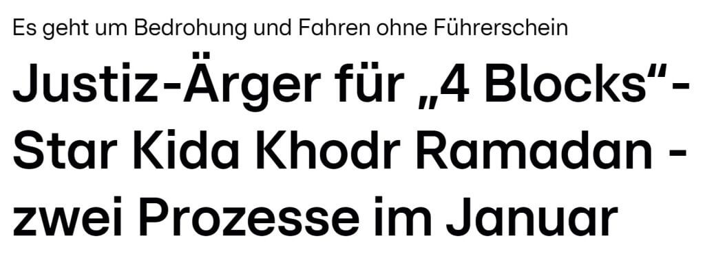 "Werde den Mann abstechen" - 4 Blocks-Star Kida Ramadan muss vor ...