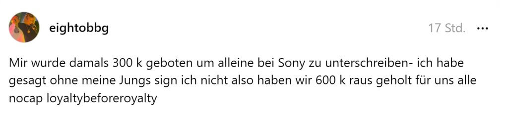 Eight O erklärt, wie er als Untergrund-Rapper 600.000 Euro gemacht hat ...